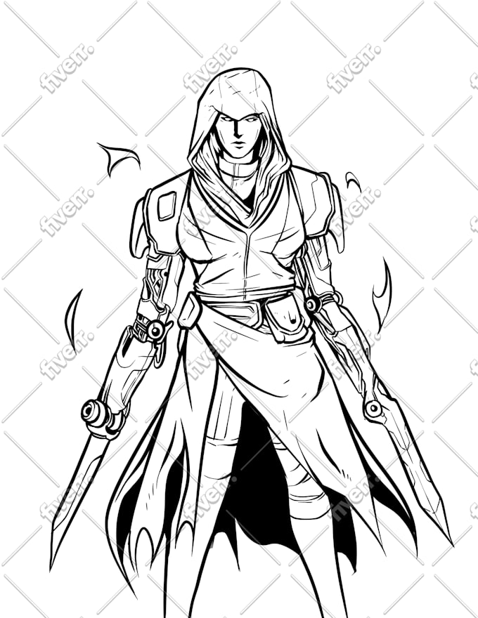 assassin's creed coloring pages