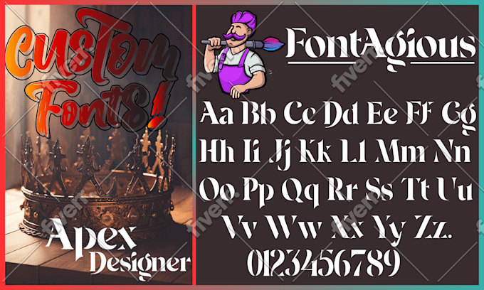Make your own custom font design in ttf or otf by Apexdsigner | Fiverr