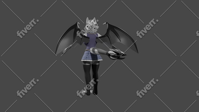 Create custom 3d vrchat avatar 3d model vr character furry avatar from ...