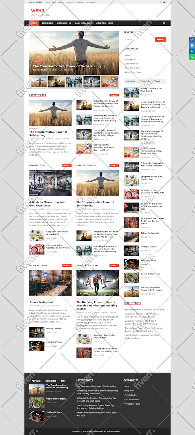 Create a beautiful custom wordpress website design or blog by Ahmad_manzoorpk | Fiverr