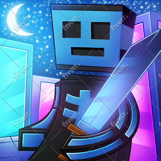 Draw a minecraft profile picture by Heplaysgames | Fiverr