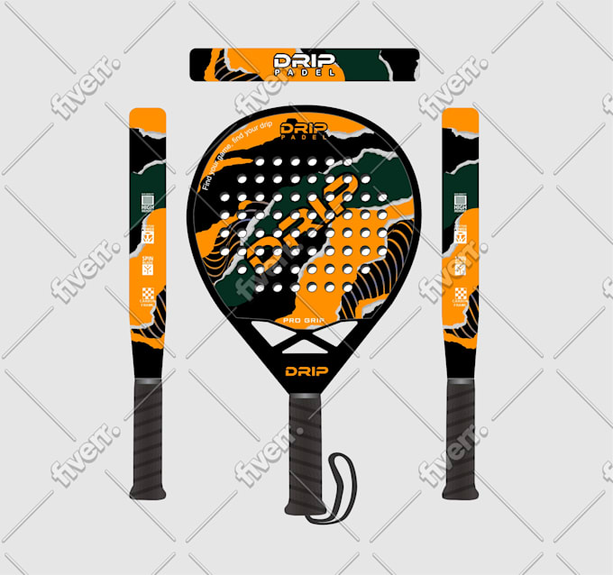 Do padel rackets desings with you colors and design by Nomans0hail | Fiverr