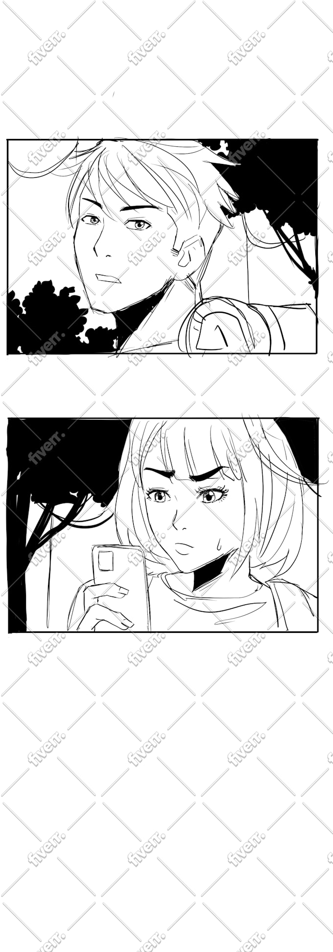 Drawing amazing webtoon webcomic manga for you by Agungxixi | Fiverr