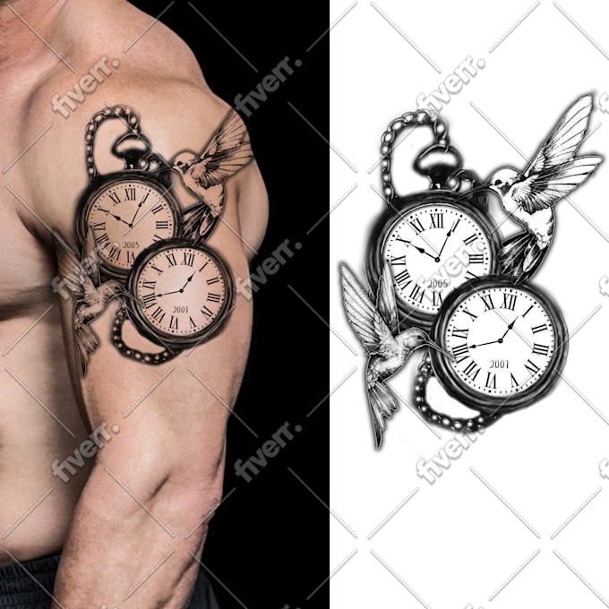 clock tattoos designs
