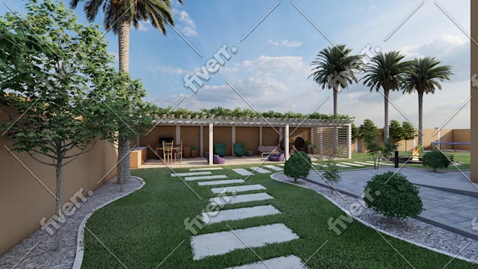 Design 3d, 2d landscape, backyard, pool, patio, garden by Jamesbaker443 ...