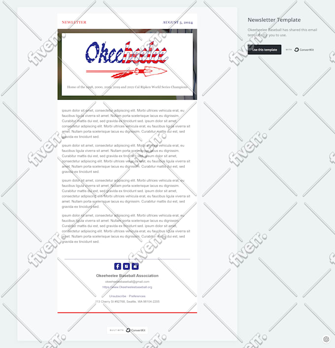 Setup your convertkit newsletter or email template by Felastika2015 ...
