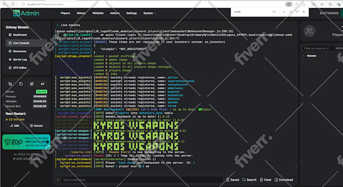 Be your fivem server developer by Uncutdevs | Fiverr