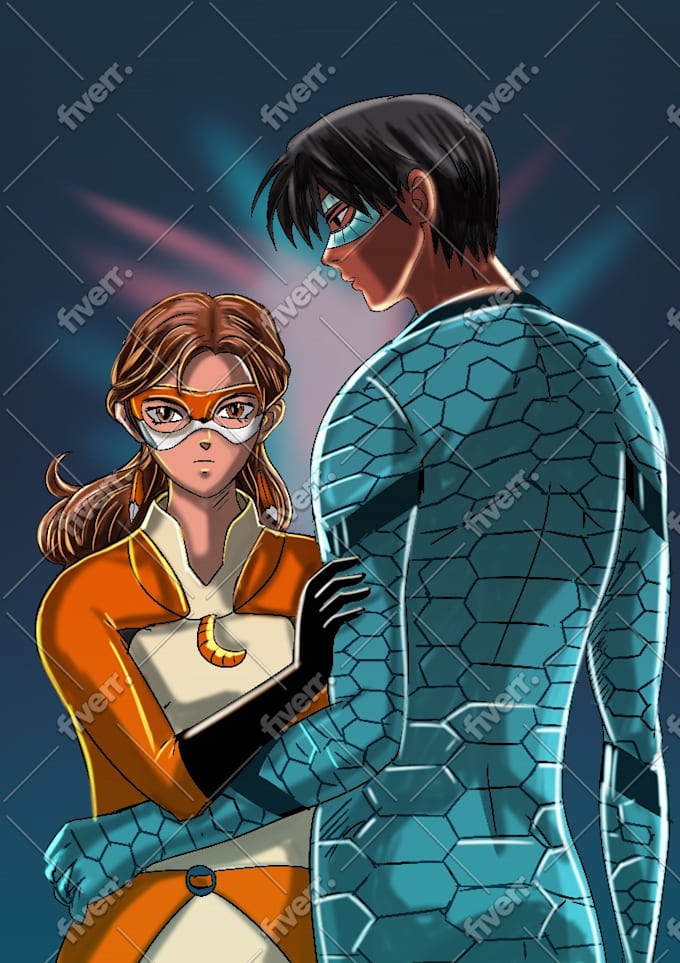 Design cover art for anime manga webtoon comic book cover light novel ...