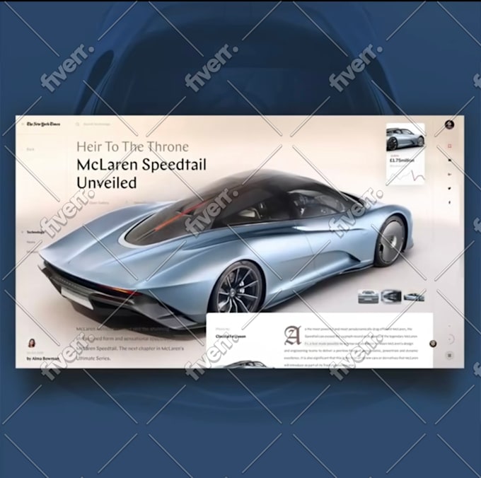 Design a creative, unique web ui ux website template, landing page in ...