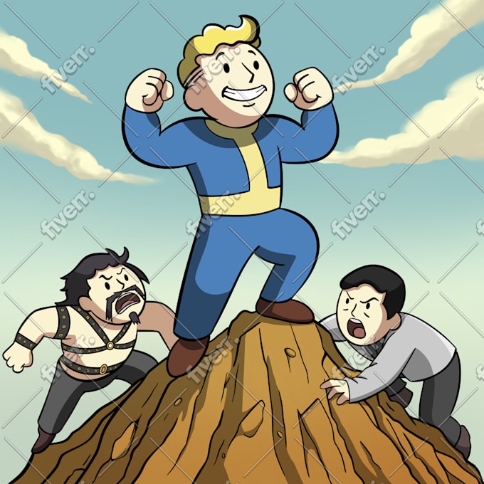 vault boy draw