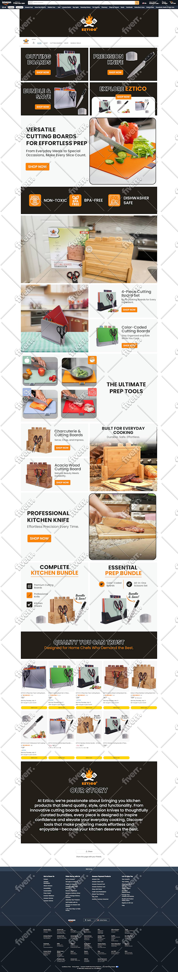 Design and install modern amazon store or brand storefront by Friends ...