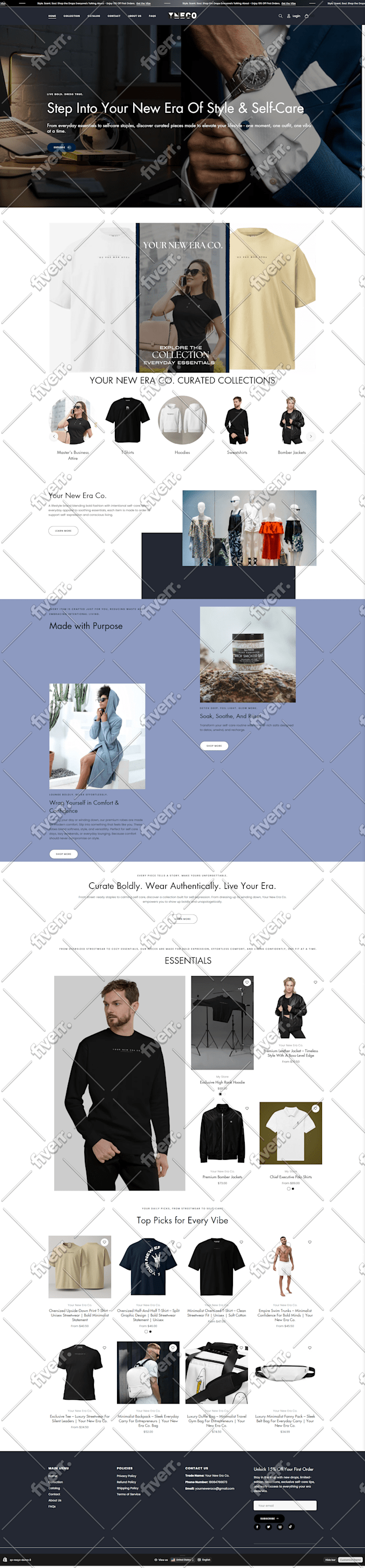 Redesign shopify ecommerce website development customily qstomizer ...