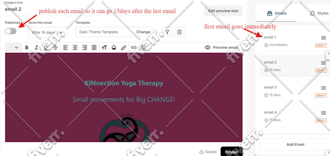 Do convertkit email template design or convertkit setup by Meddesi | Fiverr
