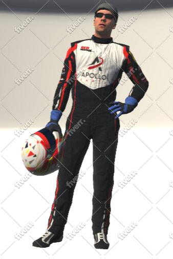 Design a custom iracing helmet and driver suit by Connor_leece | Fiverr