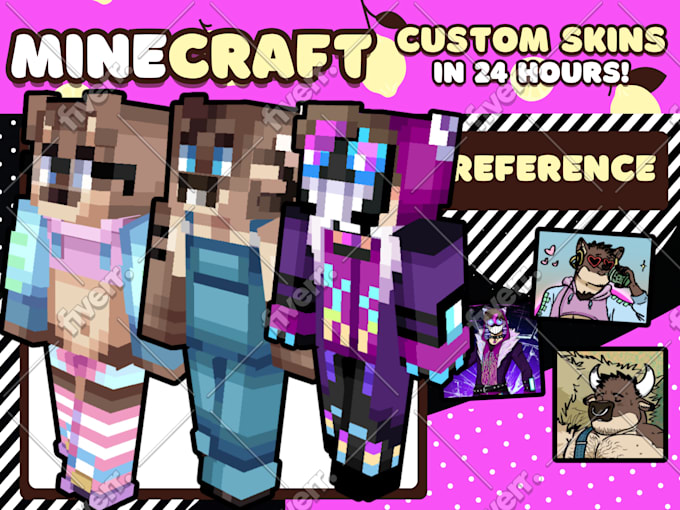 Create a custom furry minecraft skin for you by Blossomstea | Fiverr