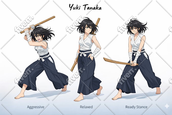 Draw 2d character design by Sophiab4 | Fiverr