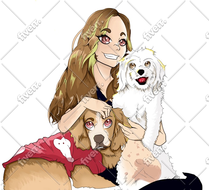 how to draw a dog anime style