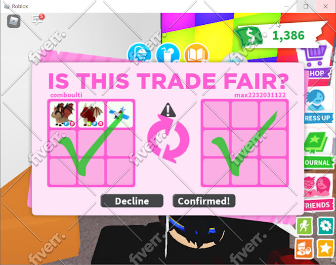 Give you a fly ride bat dragon in adopt me by Zxxwarior | Fiverr