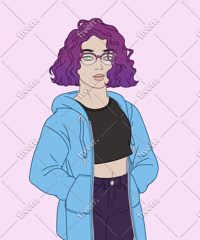 Draw a personal avatar for your social media by Arct1cbluel1lac | Fiverr