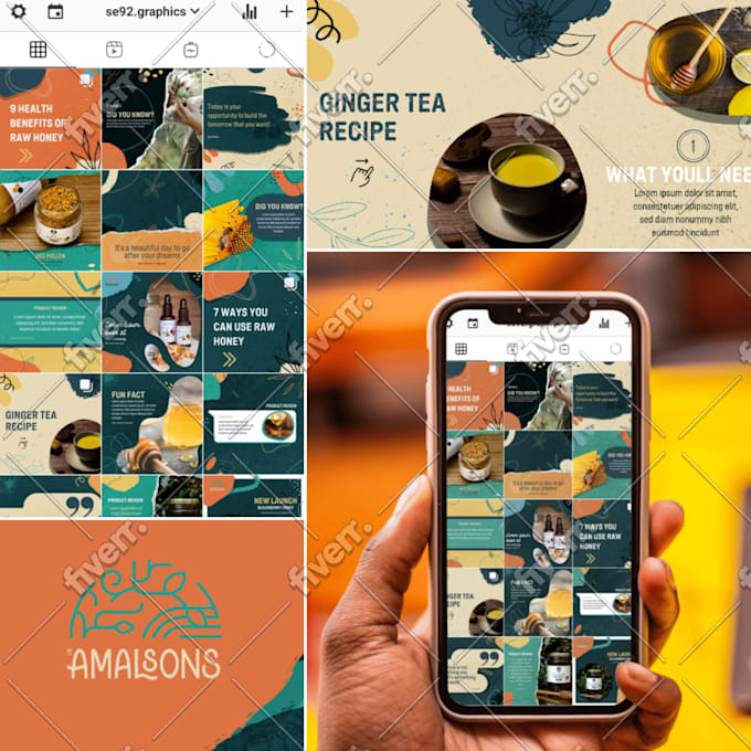 Design unique instagram posts to suit your brand by Se92graphics | Fiverr