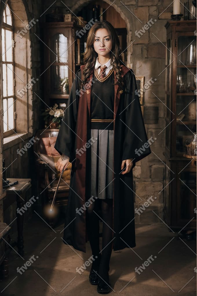 Make you a hogwarts harry potter student or pixar disney art nouveau by ...