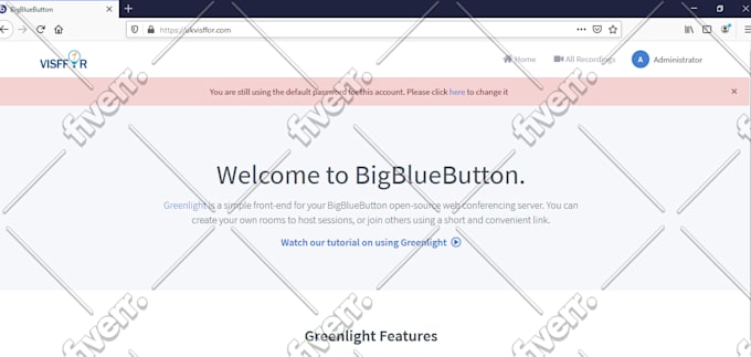 Install bigbluebutton bbb greenlight conference by Yasmin_ | Fiverr