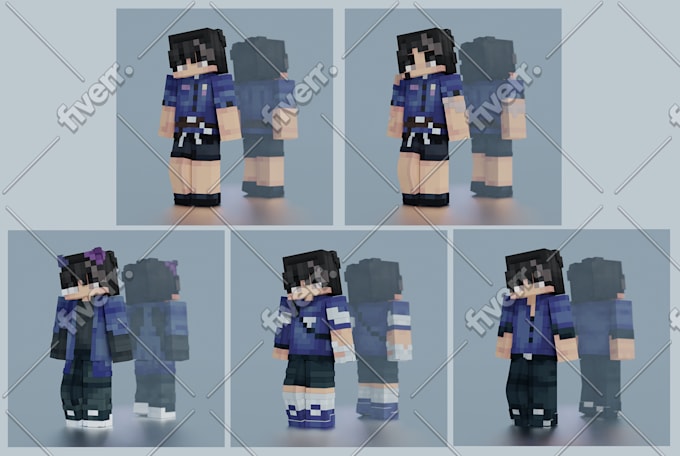 Create a variety of outfits for your minecraft skin by Lizapaw | Fiverr