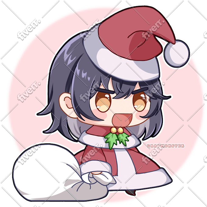 Draw custom padoru for christmass within 24 hours by Graymons | Fiverr