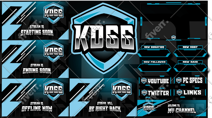 Make awesome stream overlay and logo by Garvis_studio | Fiverr