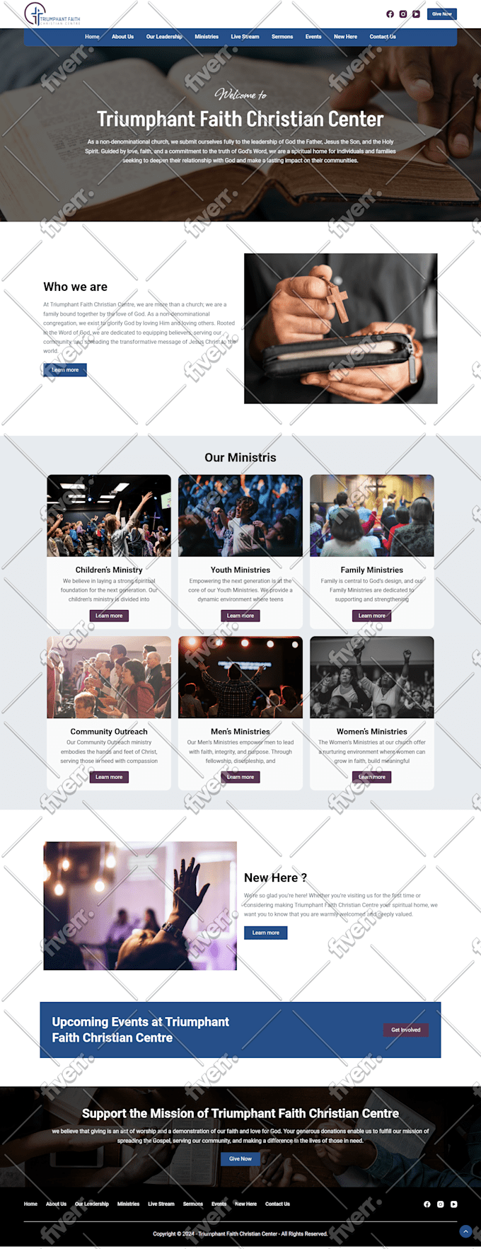 Build or redesign a beautiful church website ministry website by ...