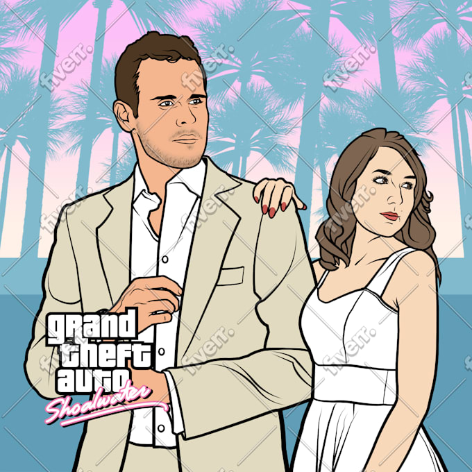 Turn your photo into gta vice city art style by El_gene_mac | Fiverr