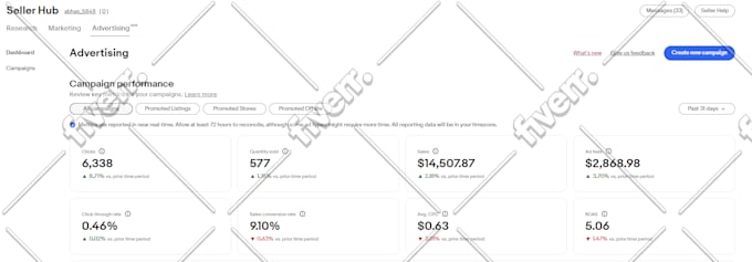Optimize ebay ppc campaigns, setup sponsored ads manage ebay outside ...