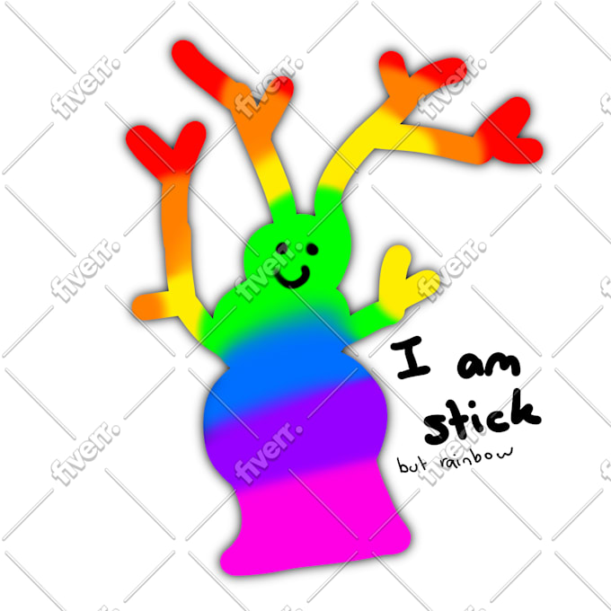 Make a lovely illustration of a stick by Sumvibes | Fiverr