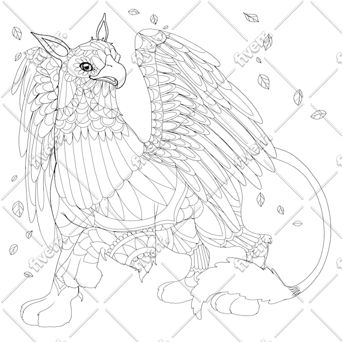griffin coloring pages for adults