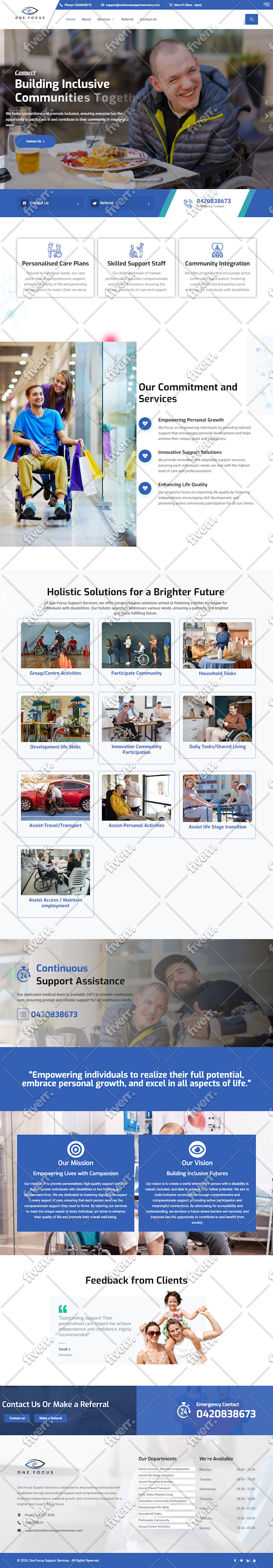 Develop custom ndis service website by wordpress by Prodeveloper66 | Fiverr