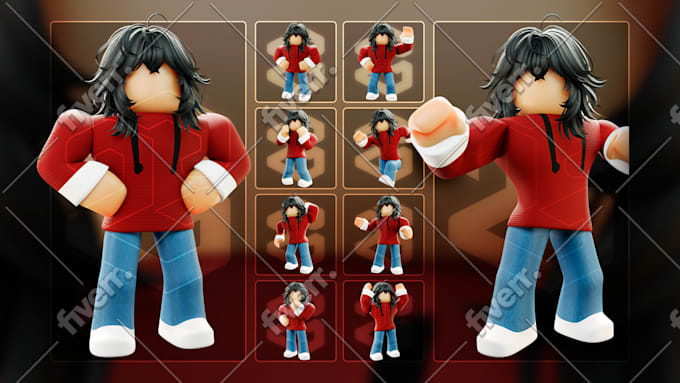 Make a pack of roblox render poses for you by Iam2g_designs | Fiverr