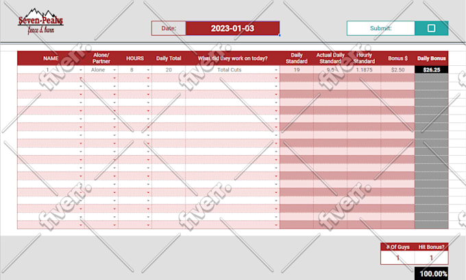 Create input form inside the google sheets by Gari1981 | Fiverr