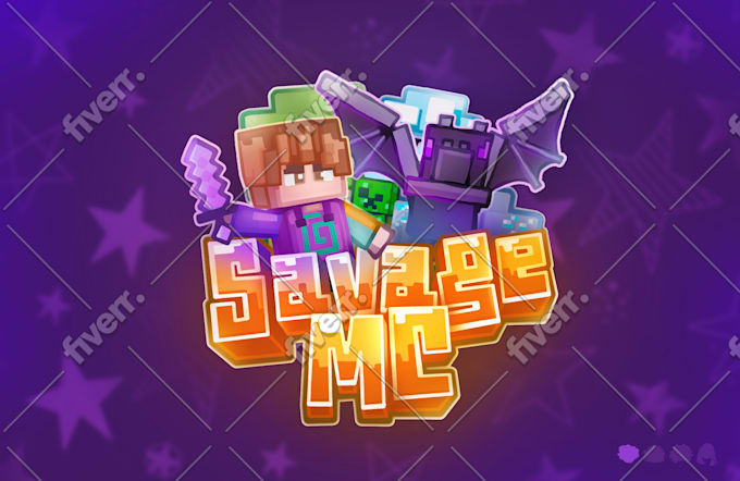 Draw a unique minecraft banner logo for servers and youtube by Art ...