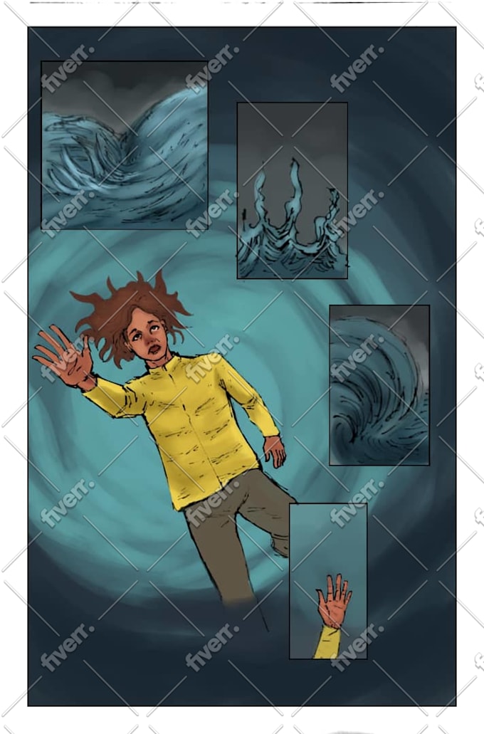 Illustrate your comic manga page, comic book, graphic novel, comic ...