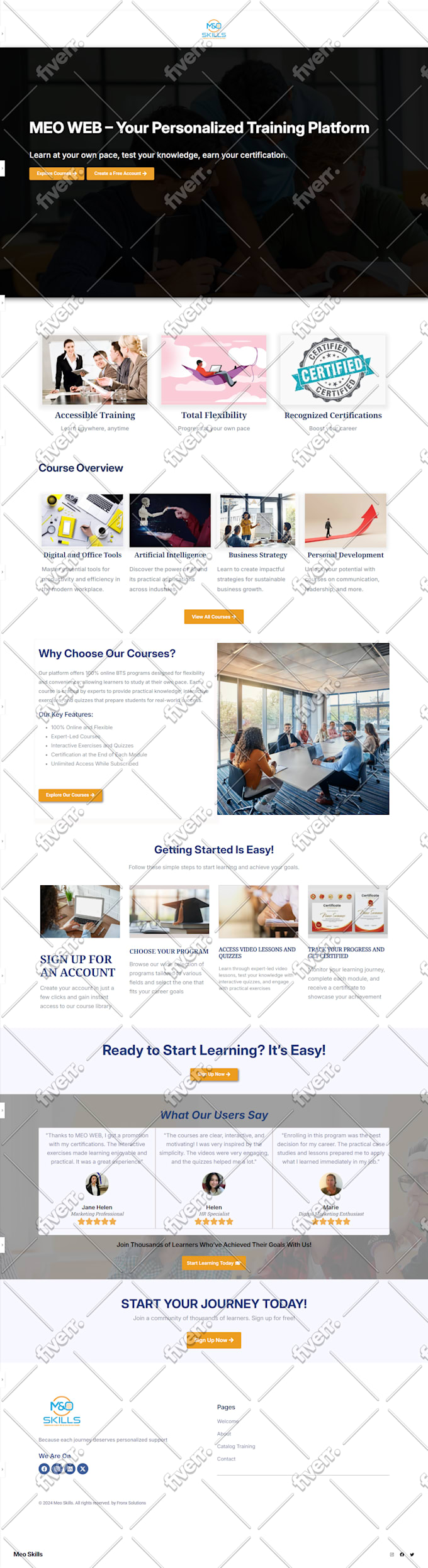 Build a functional elearning platform and online course website with ...