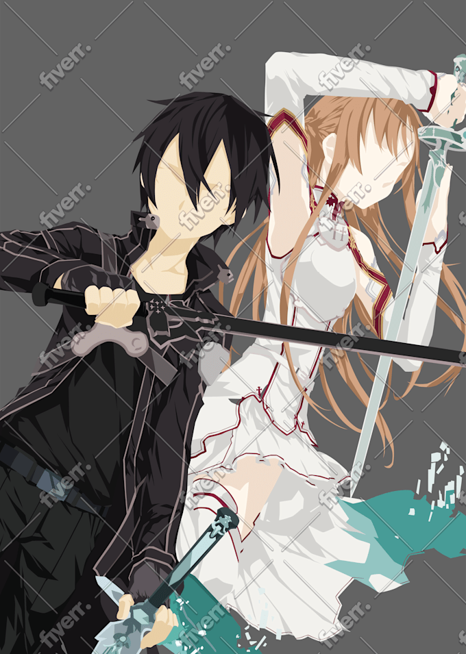 Trace anime frame into minimalist vector by Wisnu_hm | Fiverr