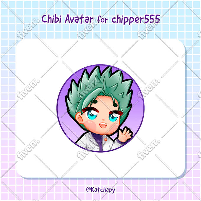 Create cute chibi icon, avatar and profile pic by Katchapy | Fiverr