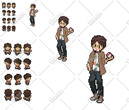 Egendefinerte Pokemon Trener Sprites Komplette Übersicht Aller
