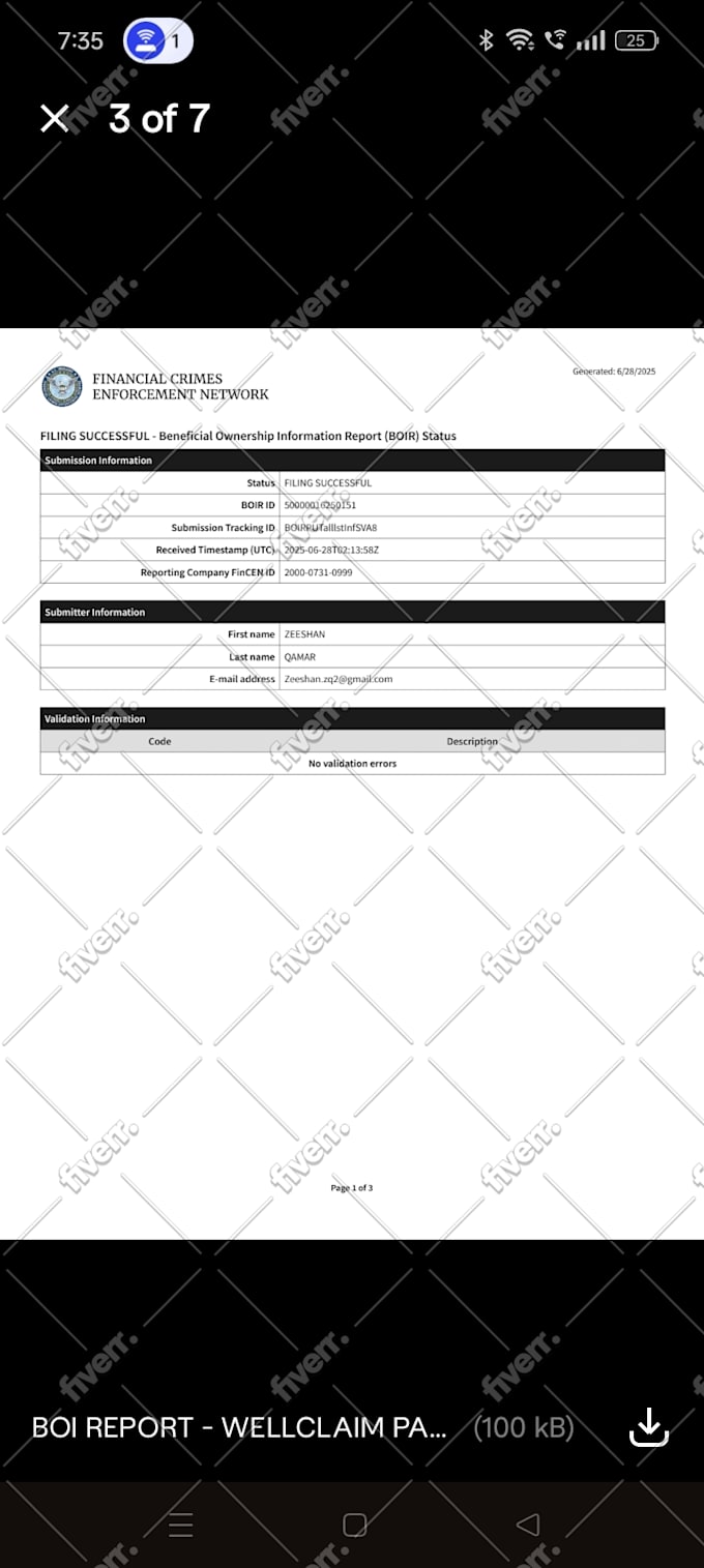 Do us llc registration, ein number for non us citizens boi report by Dawoodkhan12274 | Fiverr