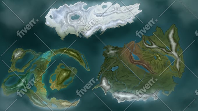 Draw a fantasy world map for visual novel, dnd, books, rpgs, etc by ...