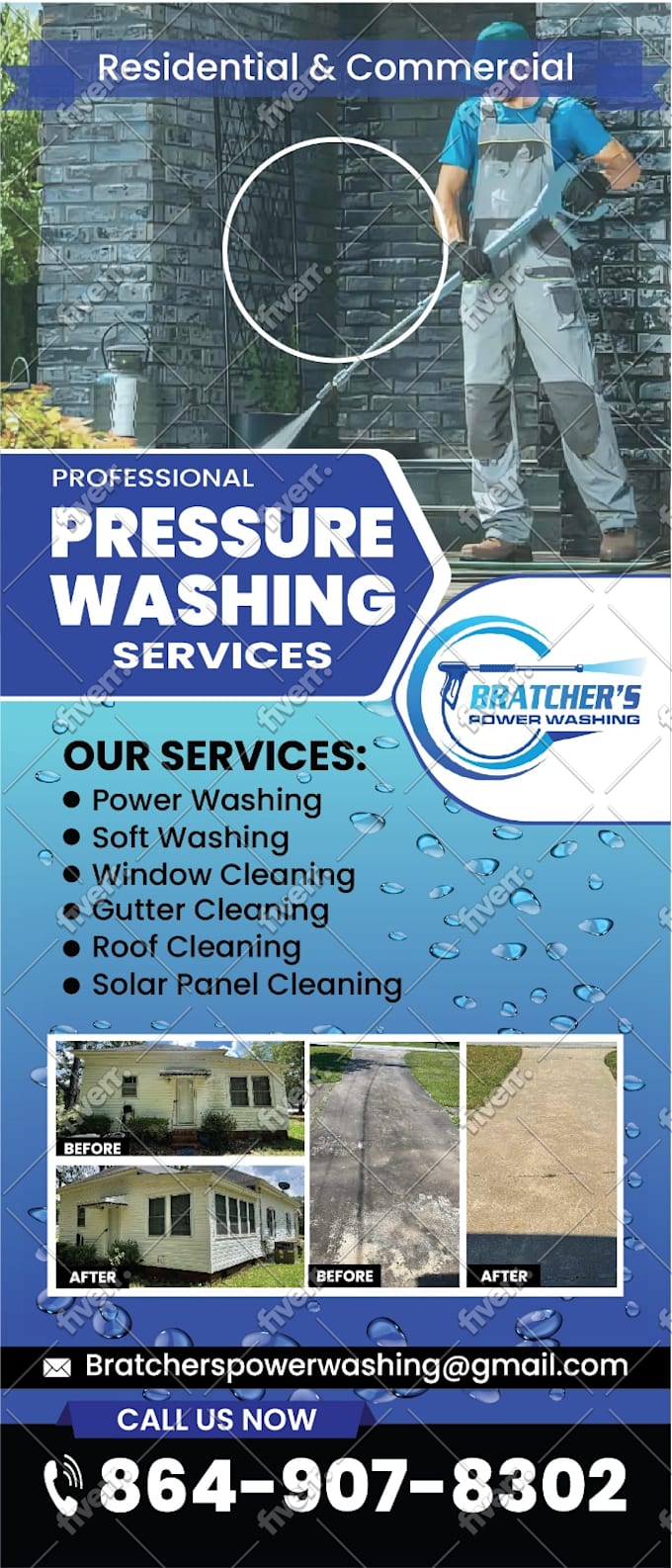 Design pressure washing flyer for your business by Basti_malik | Fiverr
