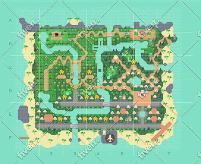 Create a custom animal crossing island layout design by Hopore | Fiverr