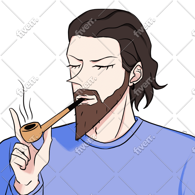 Draw cringy long chin anime characters by Chi426 | Fiverr