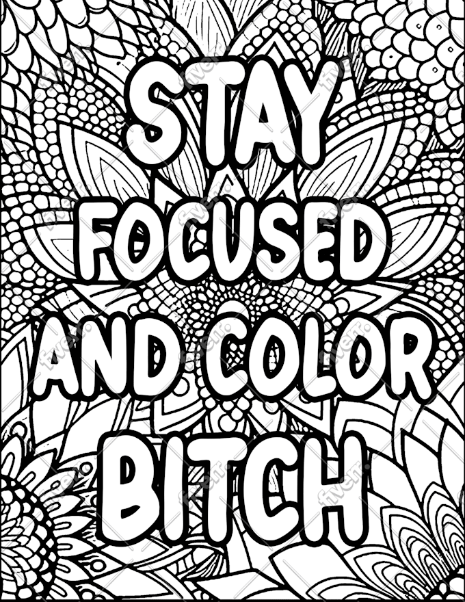 free printable adult coloring pages swear words