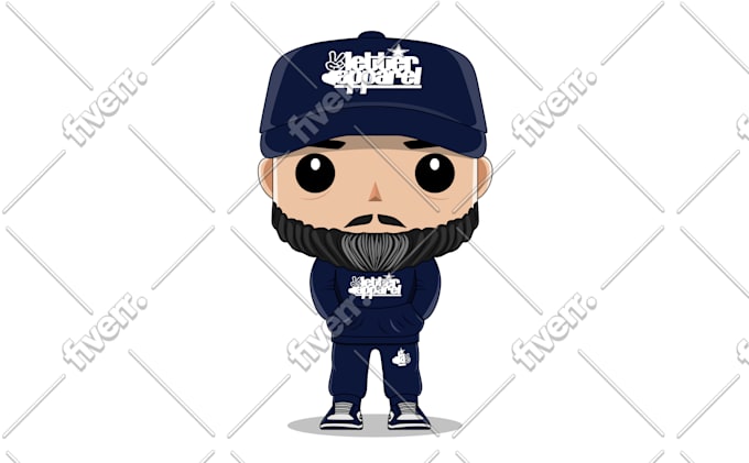 Draw you in funko pop cartoon chibi 2d style illustration by Bricksuns ...